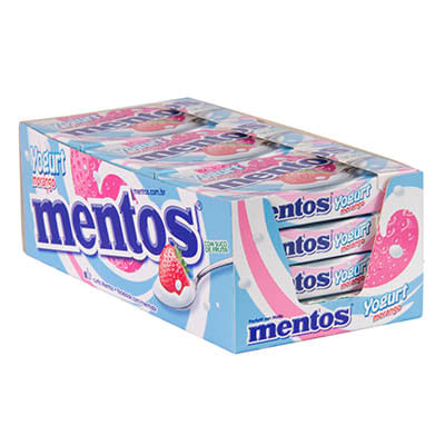 Bala Mentos Slim Box Iogurte Morango 24g | Mano's Doces