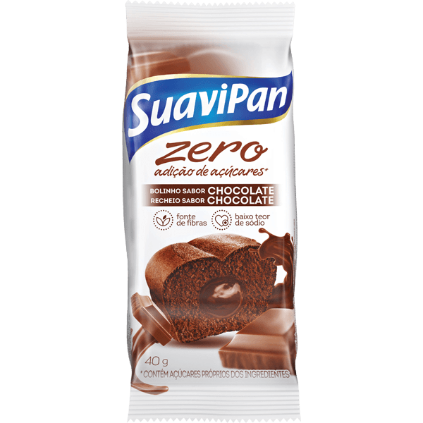 Bolinho Suavipan Zero Chocolate 40g | Mano's Doces