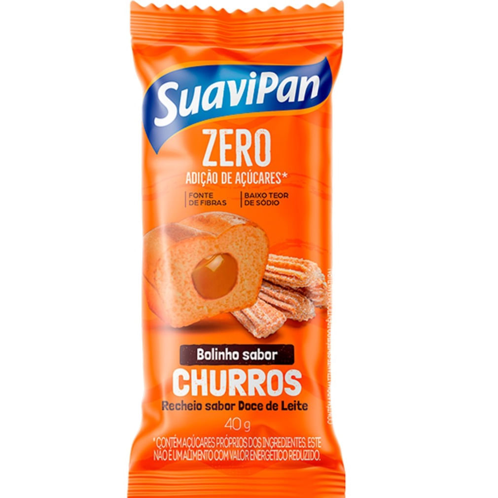 Bolinho Suavipan Zero Churros 40g | Mano's Doces