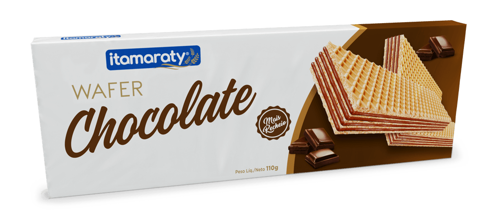 Wafer sabor Chocolate pacote com 110g - Itamaraty