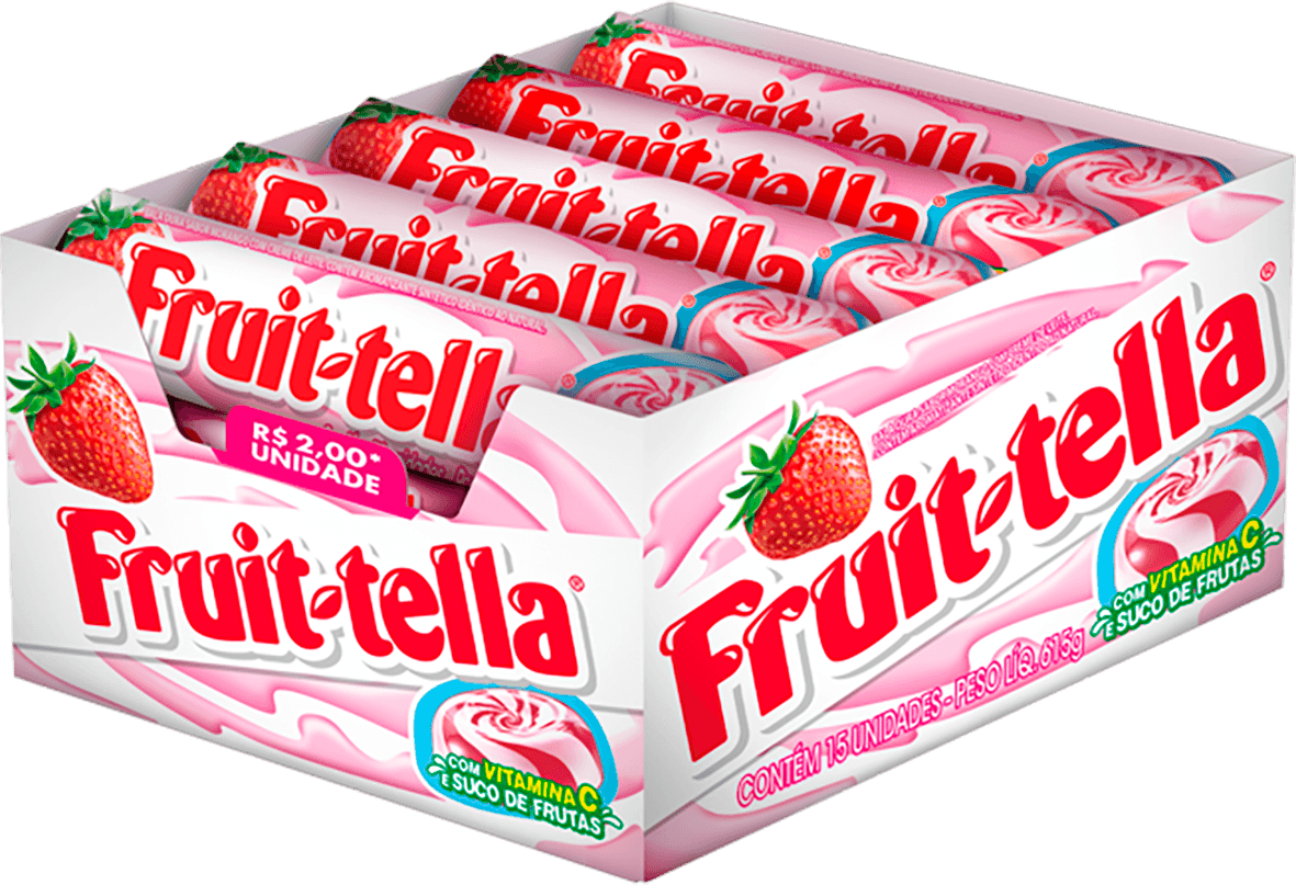 Fruitella Morango com Vitamina C Display 15x41g | Mano's Doces