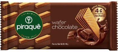 Biscoito Wafer Piraquê Newafer Chocolate 100g | Mano's Doces