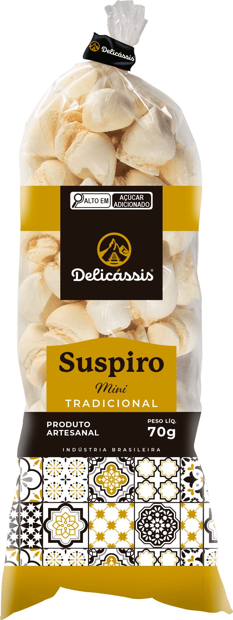 Suspiro tradicional mini com 70g - Delicássis