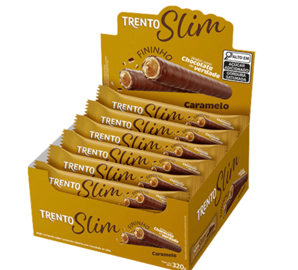 Chocolate ao leite sabor caramelo caixa com 16 unidades de 20g - Trento ...
